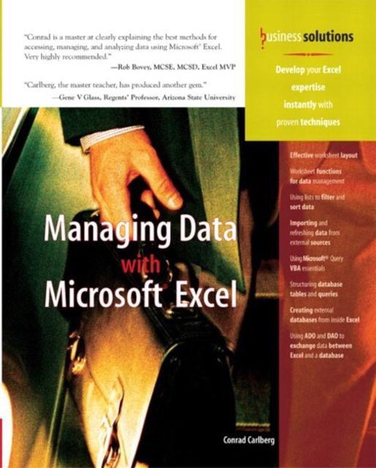 Managing Data With Microsoft Excel, Conrad Carlberg | 9780789731005 ...