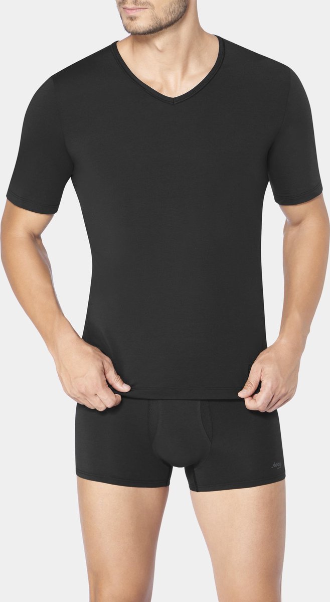 sloggi men Ever Fresh Heren V-Neck shirt - Black - Maat S | bol.com