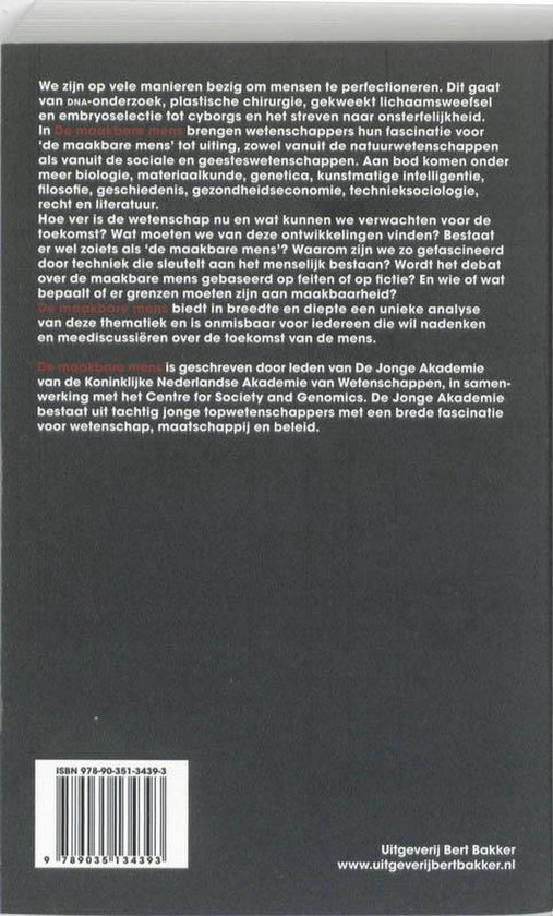De Maakbare Mens, Bert-Jaap Koops | 9789035134393 | Boeken | bol