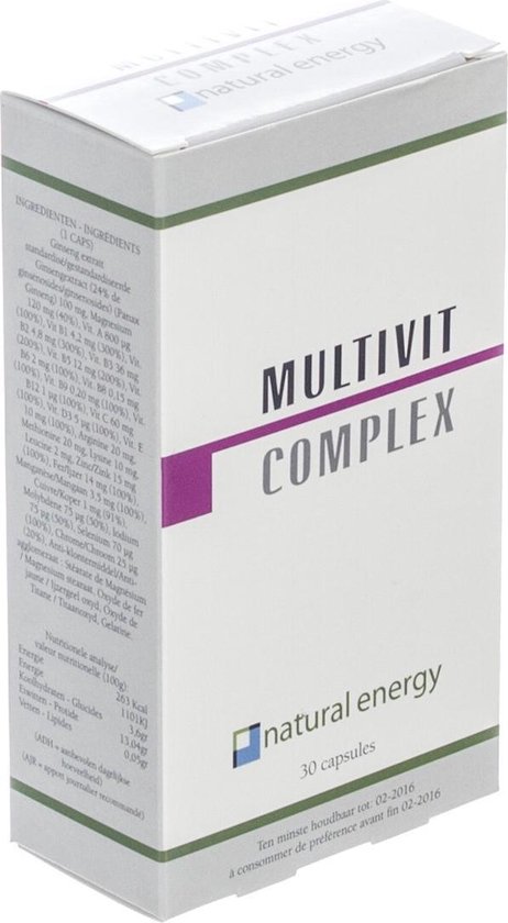 Natural Energy Vitaminen Multivit Complex Capsules 30capsules | bol.com