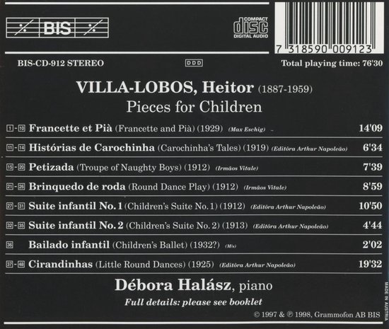Debora Halasz - Complete Piano Music Vol 3 (CD), Debora Halasz | Muziek ...
