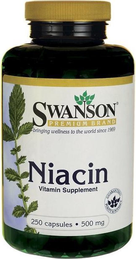 Swanson Niacin 500mg - Vitamine B3 voor energie en tegen vermoeidheid ...