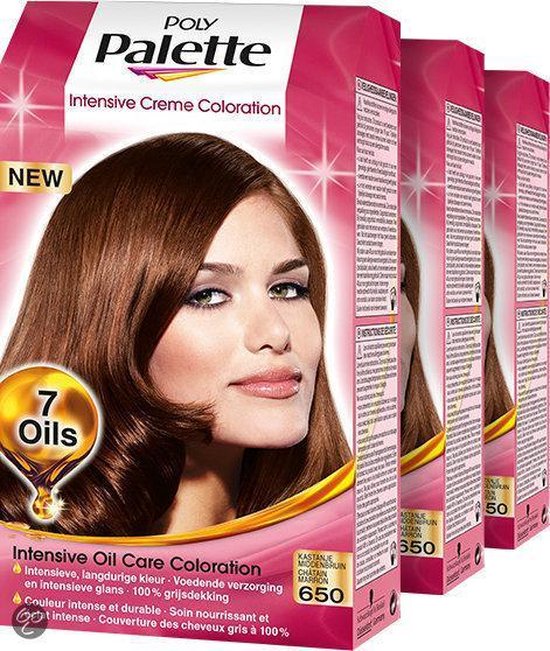 Schwarzkopf Poly Palette - Haarverf - 650 - Kastanje Middenbruin ...