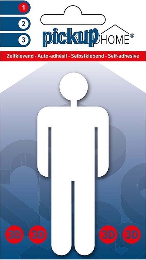 Pickup 3D Home Picto zelfklevend man wit - 211100002 | bol.com