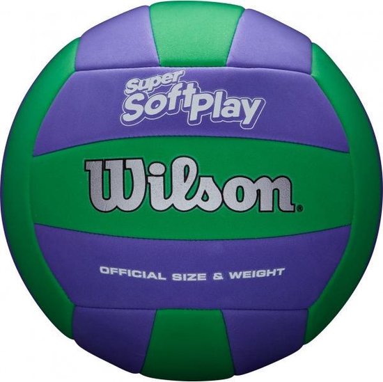 Wilson Super Soft Play - Volleybal - Groen/Paars - maat 5 | bol