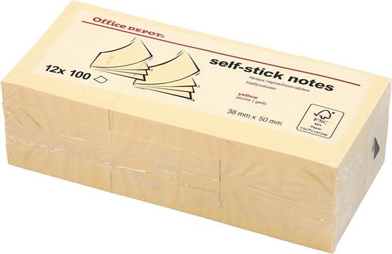 Bloc - notes Post-it , taille 38x50 mm, 12 pièces | bol.com