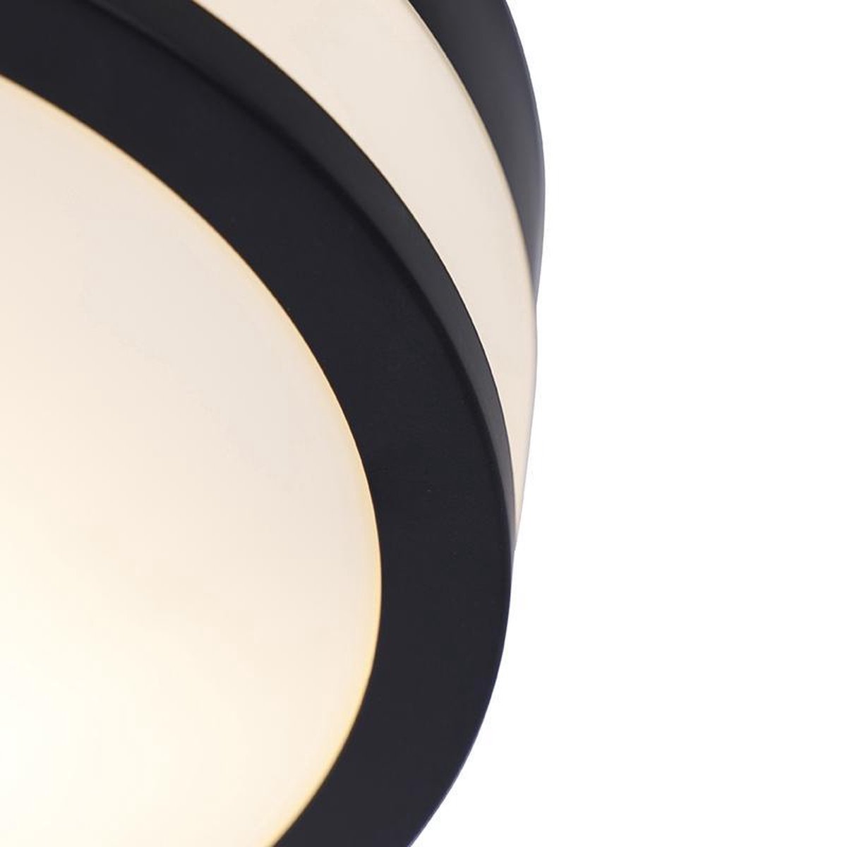 QAZQA flavi - Klassieke Plafondlamp - 2 lichts - Ø 280 mm - Zwart ...