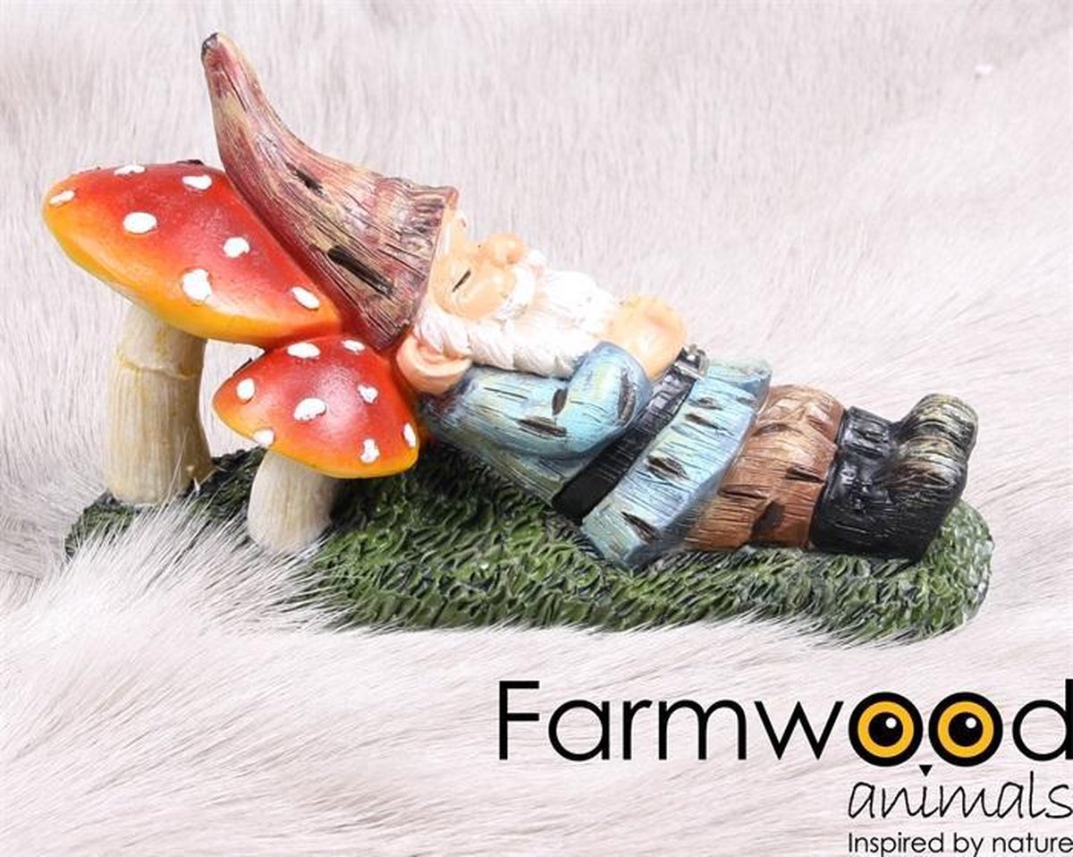 Farmwood Animals Tuinbeeld Kabouter op paddenstoel | bol.com