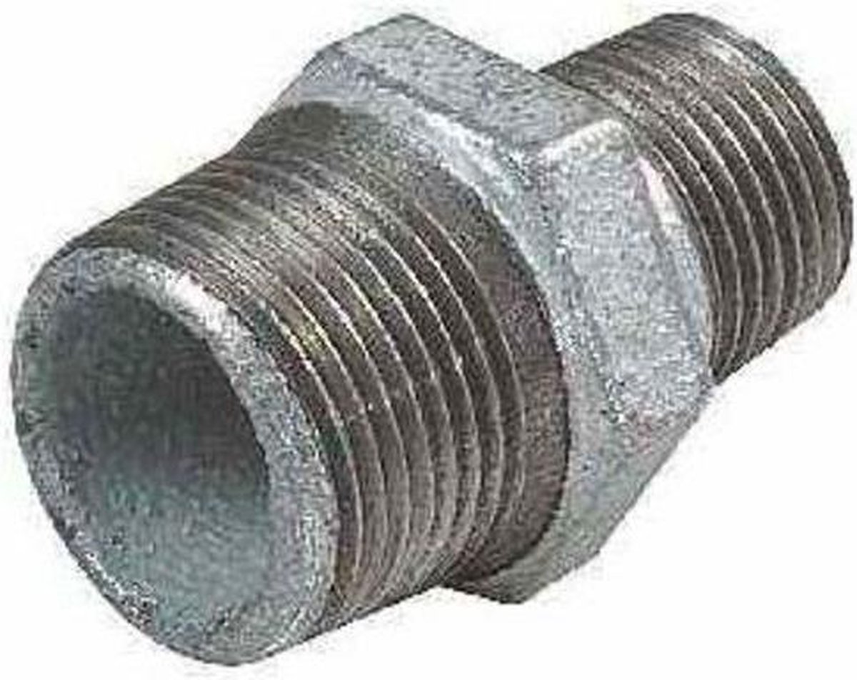 Nefit Ind Nr245 dubbele nippel verlopend met 2 x buitendraad 3/4 x1/2 gegalvaniseerd | bol.com
