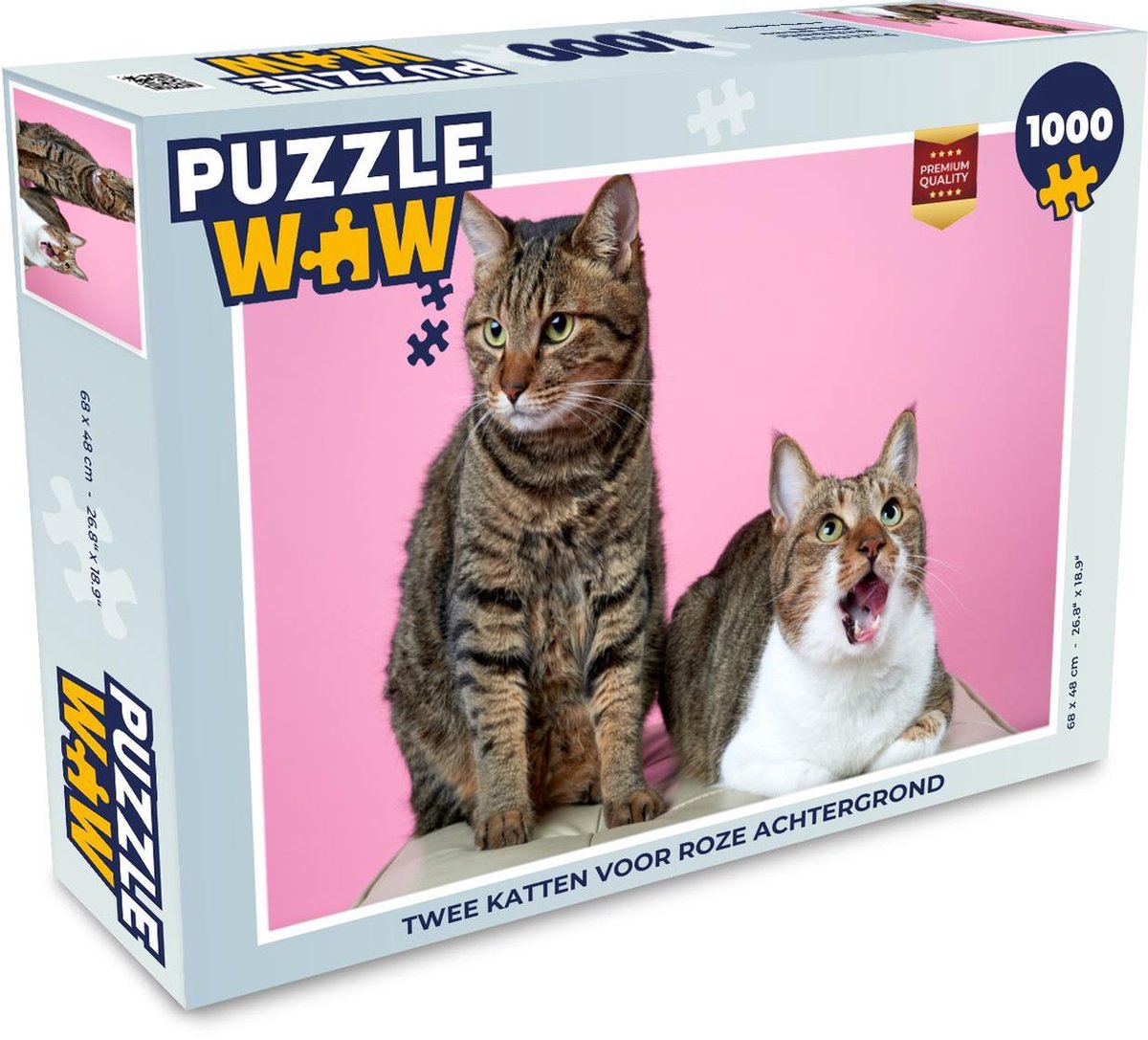 Puzzel 1000 stukjes volwassenen Katten 1000 stukjes - Twee katten voor ...