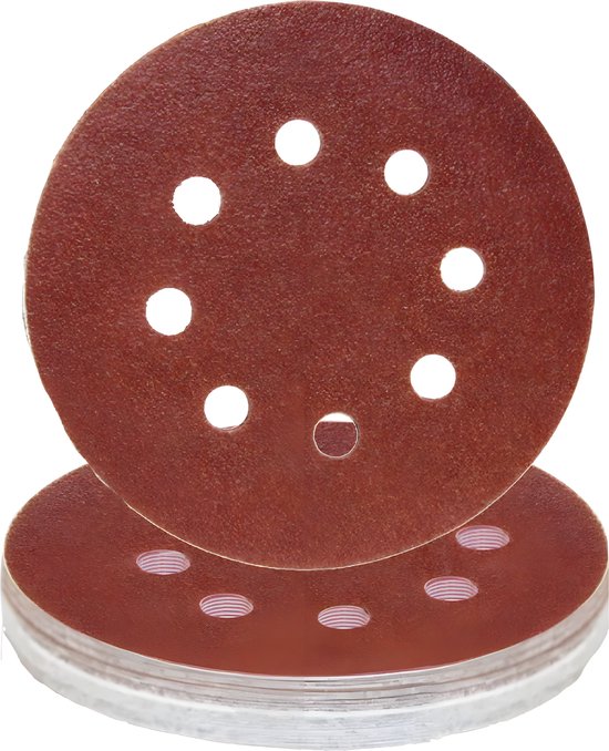 10x schuurpapier rond 180 grit / fijnheid 125mm - schuurschijven pads ...