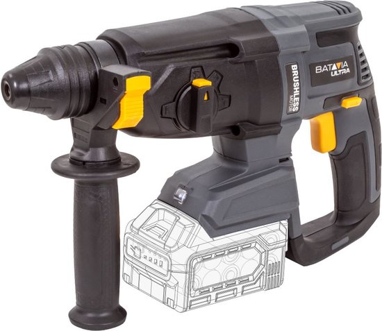 Batavia Accu 18V boorhamer SDS+ brushless - Incl. 5.0 Ah Li-ion Accu / 4.5A Snellader... | bol