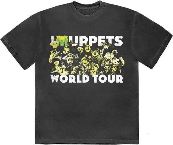 The Muppets - World Tour Heren T-shirt - XL - Zwart | bol