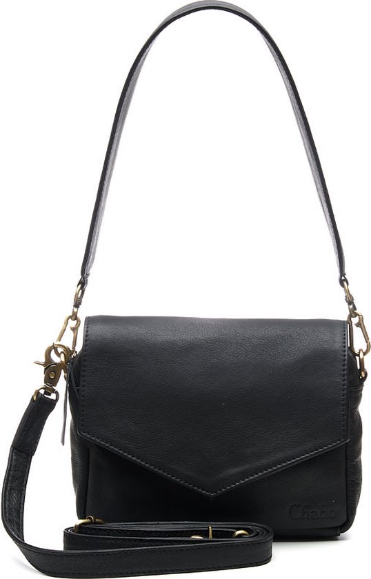 Chabo Bags - Kyara Cross - Crossbody - Leer - Zwart | bol
