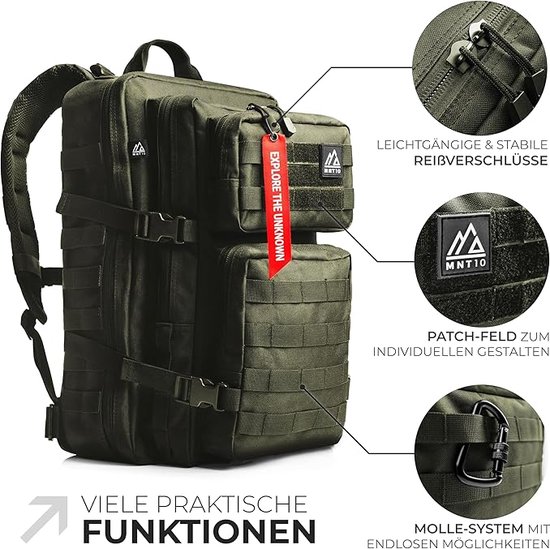 Outdoor Rugzak 28L & 40L I Tactische Rugzak voor Heren en Dames I US ...