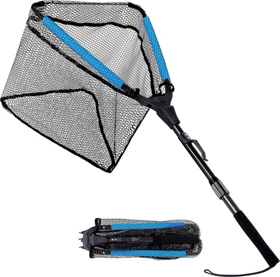 Visnet - Opvouwbaar Telescopisch Schepnet voor Vissen - Duurzaam Nylon ...