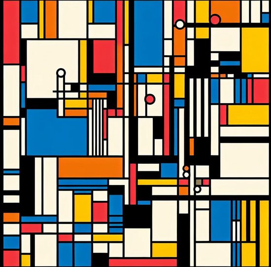 Pop art mondriaan schilderij | Colorful geometric fusion: Mondrian's ...