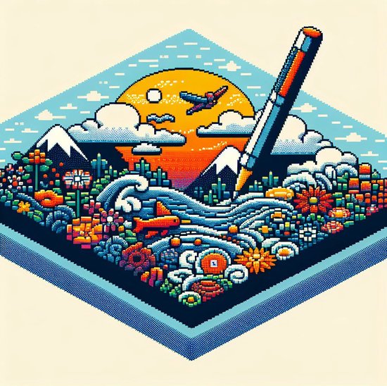 Pixel art relief schilderij | Pixelige reliefkunst: een kunstzinnige ...