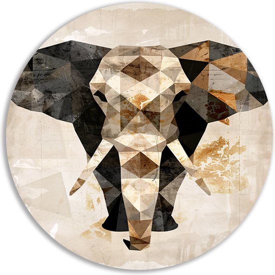 Olifant wandbord - Dier schilderij - Wandbord Textuur - Wanddecoratie ...