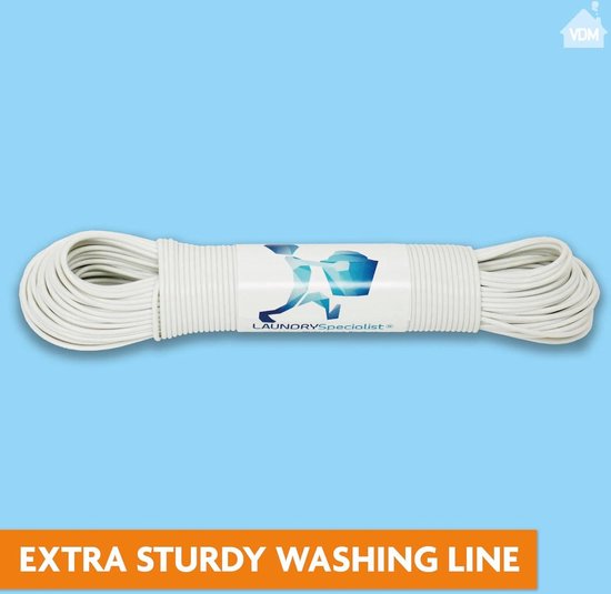 Clothesline 35m with Steel Core - Extra Strong and Extra Long - Laundry ...