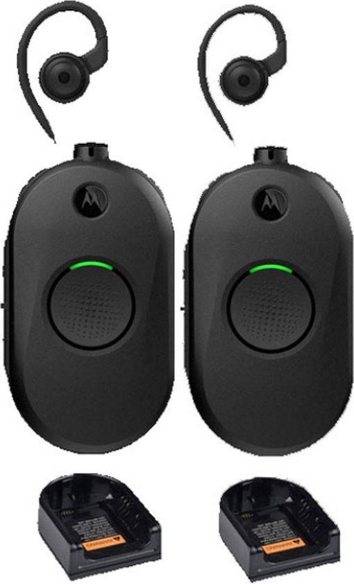 Set van 2 Motorola CLP446E Mini Portofoons met oortje en tafel lader | bol