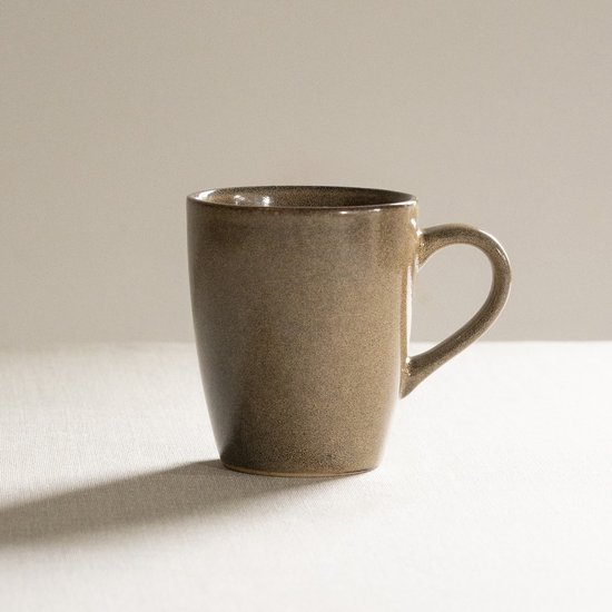 Dutch Rose Serenity Mok - Theemok - Koffiemok - Camel - Stoneware ...