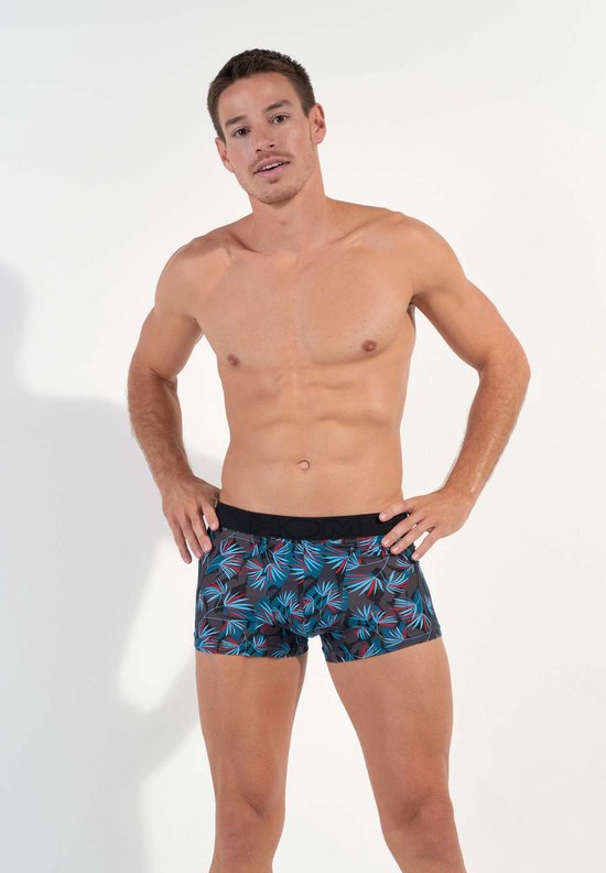 HOM - Hanoï Boxer briefs H01 - Dark grey print - mannen - S | bol