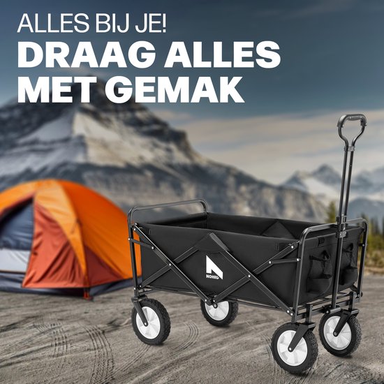 NOHRD Bolderkar Opvouwbaar - Bolderwagen - Zwart - 70 kg Draagkracht ...