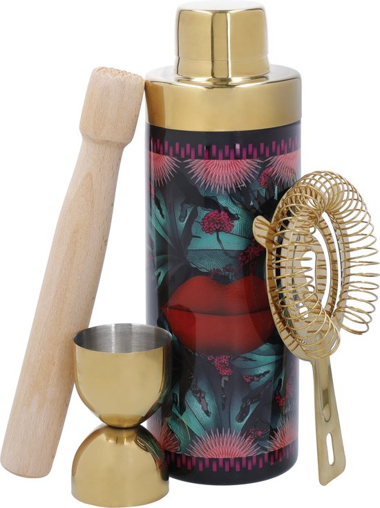 Mikasa x Sarah Arnett 4-delige Cocktail Shaker Set, Roestvrijstalen ...