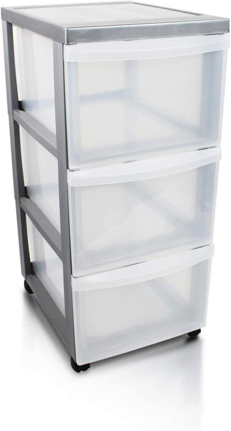 Toren Ladekast Kunststof opbergorganizer met ergonomisch handvat 15L 3 ...