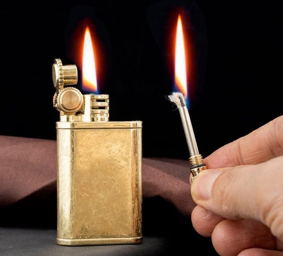 Lighetr Permanent Match Antique Style Flint Wheel Kerosene Lighter ...