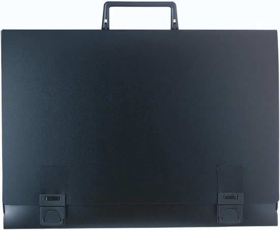 Tekenmap voor tekeningen - 50x70 cm - Zwart - Met handvat - 59201E | bol