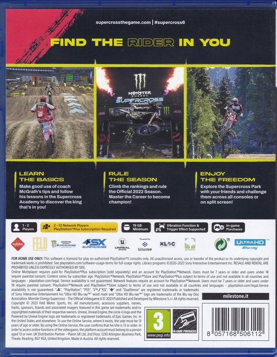 Monster Energy: Supercross 6 - The Official Videogame - PS5 | Games | bol