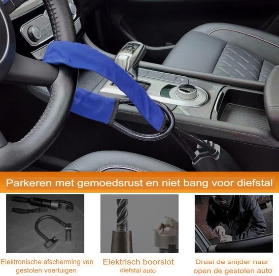 Universeel Stuurslot voor Auto's - Diefstalbeveiliging met Sleutels ...