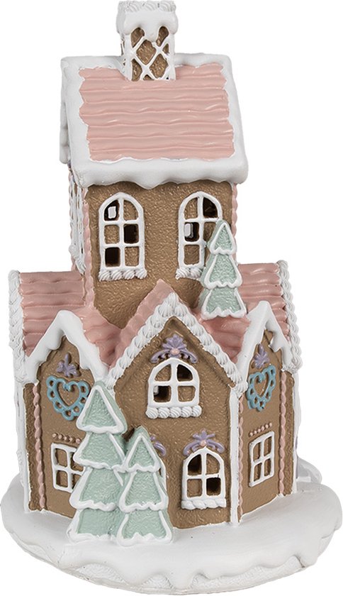 Clayre & Eef Gingerbread huisje - Peperkoek huisje met LED - Bruin - 22 ...