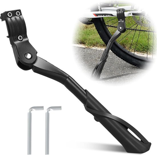 Fietsstandaard 24-29 inch, 3 gaten zijstandaard fiets, aluminium ...