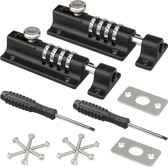 Poortvergrendeling 4-Cijferig Cijferslot [Set van 2][Weerbestendig ...