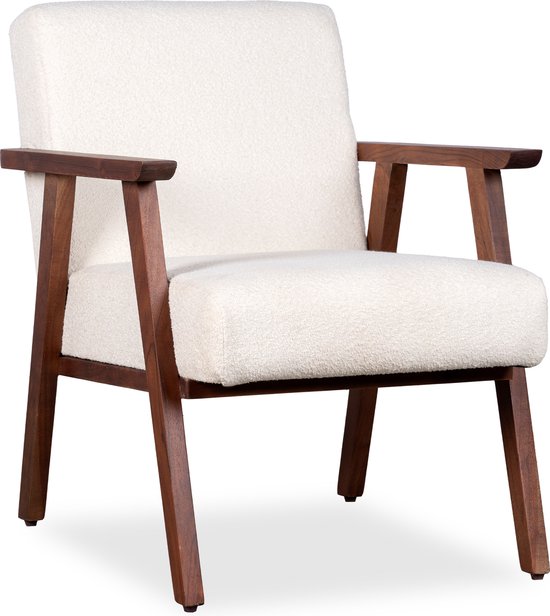 Lewis & Loft Fauteuil Loïs – Lounge stoel – FSC® Acacia hout – Bruin | bol