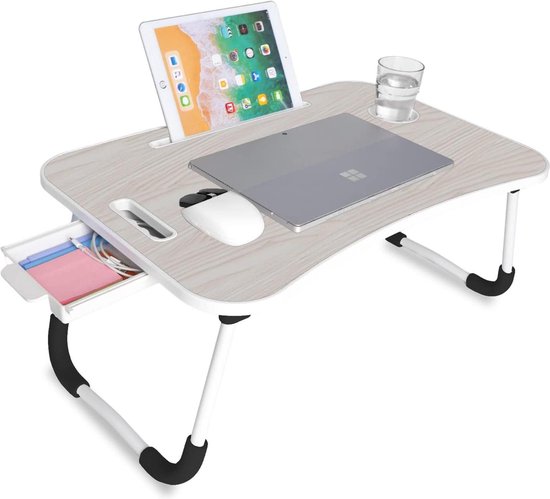 Dienblad voor Bed Opklapbare Ontbijttafel Multifunctioneel Ideaal voor ...