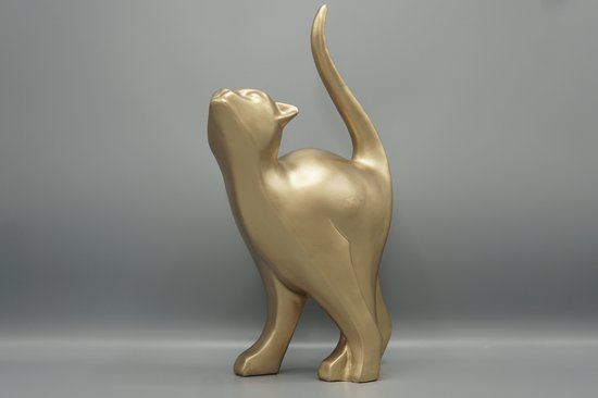 V-art - Beeld Kat - Goud - Woondecoratie - Raam decoratie - Interieur ...