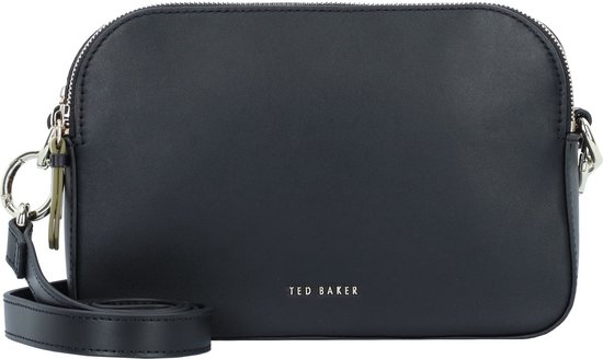 Ted Baker Leren Schoudertas Darcelo Branded Webbing Leather Camera Bag Jet - Black Zwart | bol