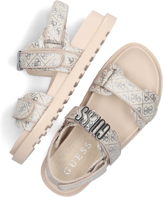 Guess Fabelis Sandalen - Dames - Beige - Maat 40 | bol