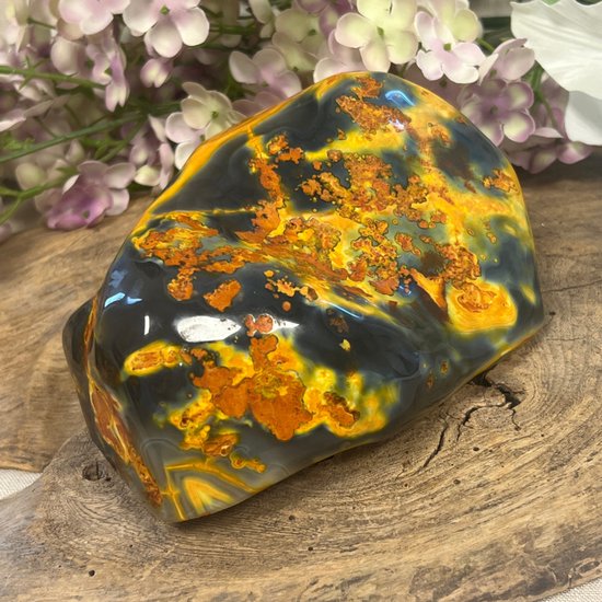 Richardson Agaat geel edelsteen sculptuur nr.02 | bol