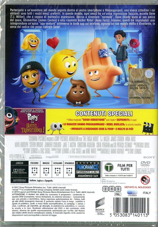 Sony Pictures The Emoji Movie DVD Engels, Spaans, Italiaans (Dvd), T.J ...