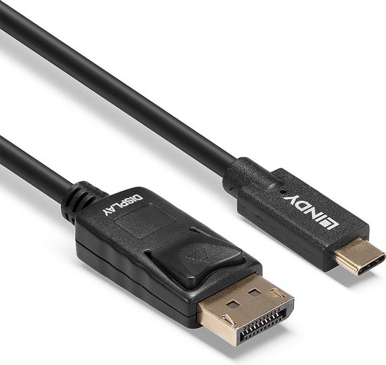 LINDY Aansluitkabel USB-C stekker, DisplayPort stekker 7.50 m Zwart ...