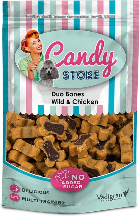 Candy Store - Candy Duo Bones wild & kip 180g | bol