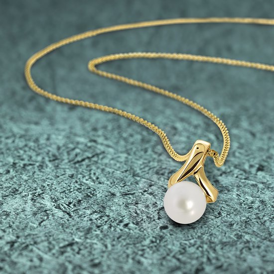 Miore - Parel Ketting met Hanger Dames - Conflictvrije Edelstenen - 9 ...