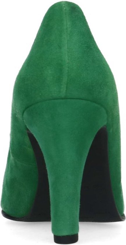 Manfield - Dames - Groene suède pumps - Maat 39 | bol