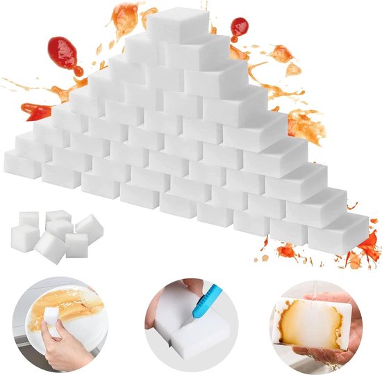 100 stuks Vuilgumspons toverspons Magic Eraser melamine wonderspons ... 100 stuks Vuilgumspons toverspons Magic Eraser melamine wonderspons ...