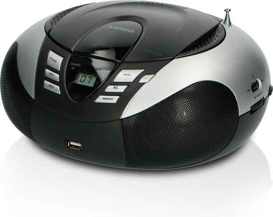 Lenco SCD-37 - Draagbare radio CD speler met MP3 optie en USB - Zilver ...